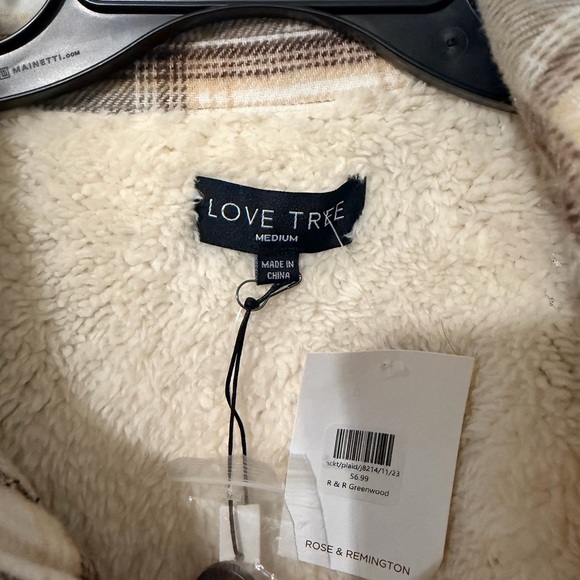 Love Tree | Jackets & Coats | Love Tree Plaid Jacket In Brown And Cream ...